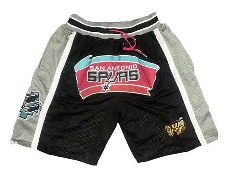 San Antonio Spurs Vintage Throwback Classic Casual Basketball Shorts