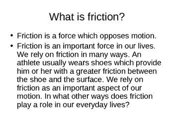 Friction Power Point Presentation Verbal Lectura Escritura