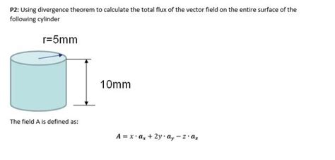 Solved P2 Using Divergence Theorem To Calculate The Total