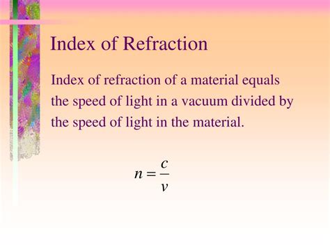 PPT Index Of Refraction PowerPoint Presentation Free Download ID 3766984