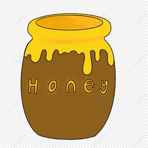 손으로 그려진 귀여운 꿀 항아리 Png 일러스트 무료 다운로드 Lovepik