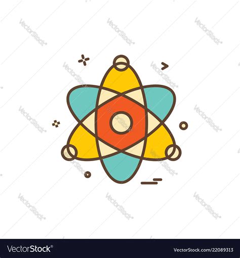 Atom Chemistry Physics Science Icon Design Vector Image