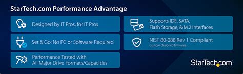 StarTech Com Standalone Dual Bay Hard Drive Duplicator Dock External HDD SSD Disk Cloner Copier