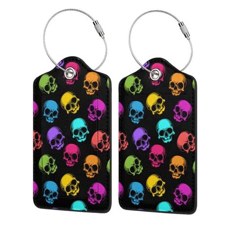 leather and stainless steel luggage tag boarding pass travel baggage