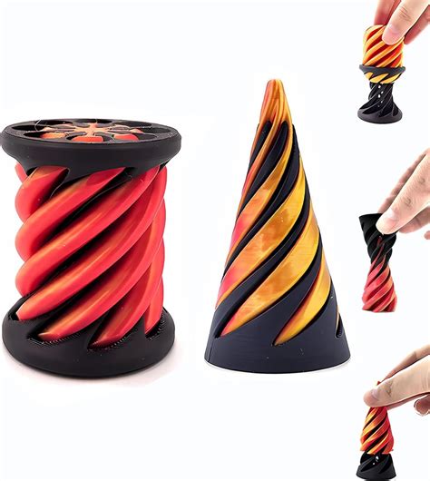 2pcs Impossible Conespiral Cone Fidget Toy 3d Printed Spiral Cone