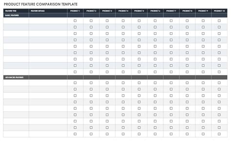 Comparison Table Excel Template Comparison Table Excel Template