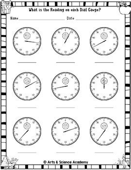 Reading Dial Gauge What Is The Reading Of Each Dial Gauge Inch I Worksheet Mat