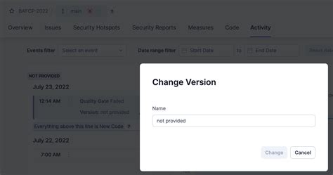 New Code Projectversion Is Moving To Analysis Where It Was Not Set