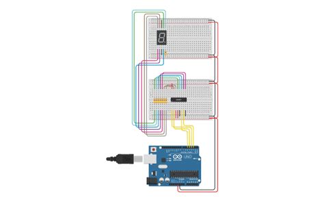 Circuit Design 7 Segment Anzeige Ohne Code Tinkercad