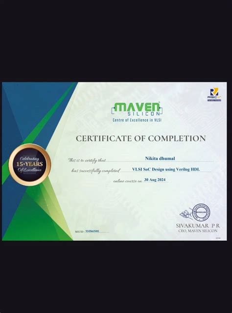 Nikita Dhumal On Linkedin Vlsi Veriloghdl Mavensilicon Learning Engineering