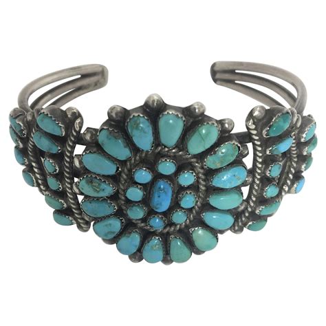 Native American Turquoise Silver Cuff Bracelet At 1stdibs Turquoise