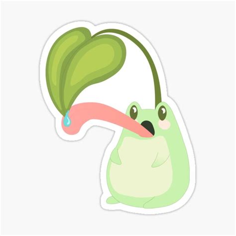 Frog Under Leaf Sticker By Spiderknee Redbubble