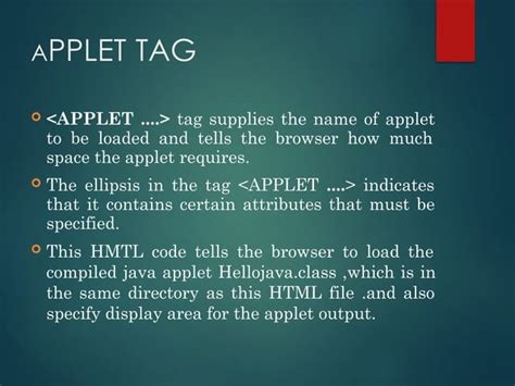 Applet Programming In Advance Java Programming Ppt
