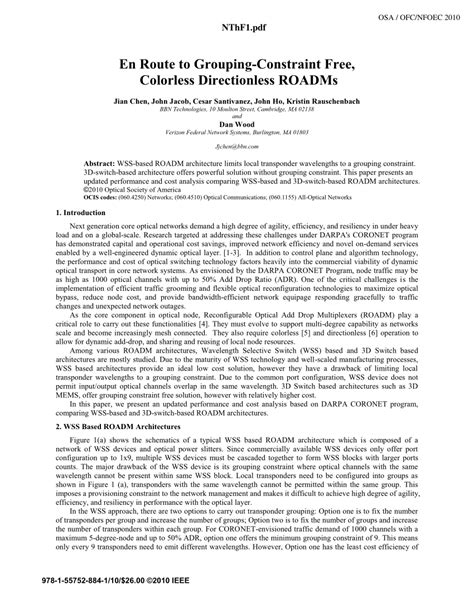 Pdf En Route To Grouping Constraint Free Colorless Directionless Roadms