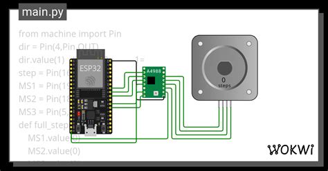 双极步进电机微步控制 Wokwi Esp32 Stm32 Arduino Simulator