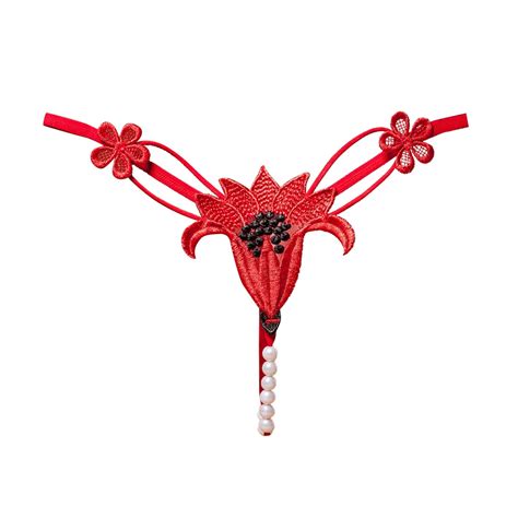 Clothing 2025 Thongs For Women Embroidered Open Ccrotch Fashion Slip On