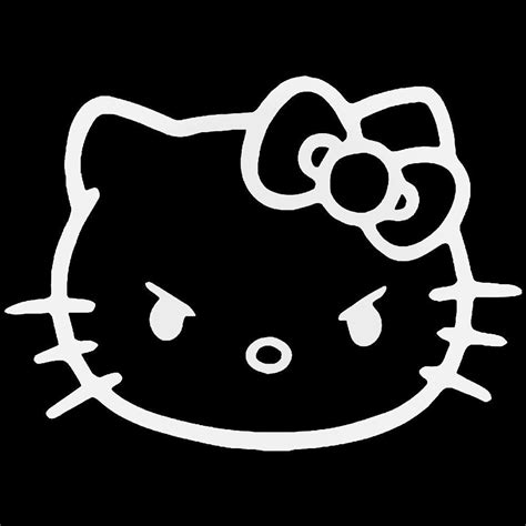 Hello Kitty Angry Face Vinyl Decal Sticker
