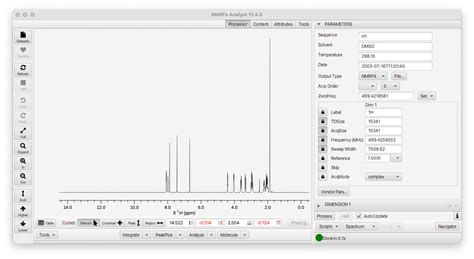 Processing 1D Spectra NMRFx