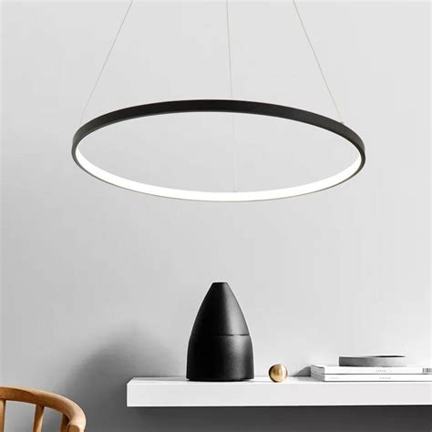 Led Pendant Light Acrylic Circle Hanging Light For Living Room