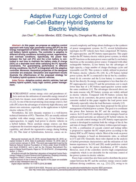 Adaptive Fuzzy Logic Pdf Hybrid Vehicle Electric Vehicle