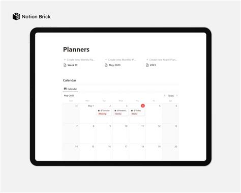 Notion Daily Weekly Monthly And Yearly Planners