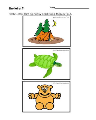 The Letter T Worksheets