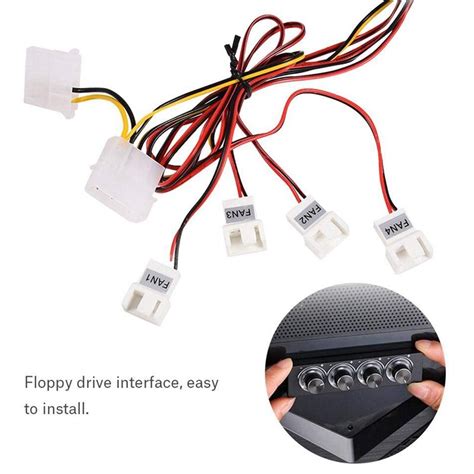 선풍기 컨트롤러 컴퓨터 선풍기 속도 및 온도 감소 소음 컨트롤러 청색 Led로 열 감소 4 채널 Iot 장치