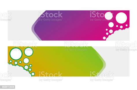 사진 및 텍스트에 대 한 공간을 가진 표준 수평 웹 배너 디자인 기술에 대한 스톡 벡터 아트 및 기타 이미지 기술 녹색