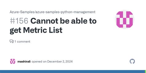 Cannot Be Able To Get Metric List · Issue 156 · Azure Samples Azure Samples Python Management
