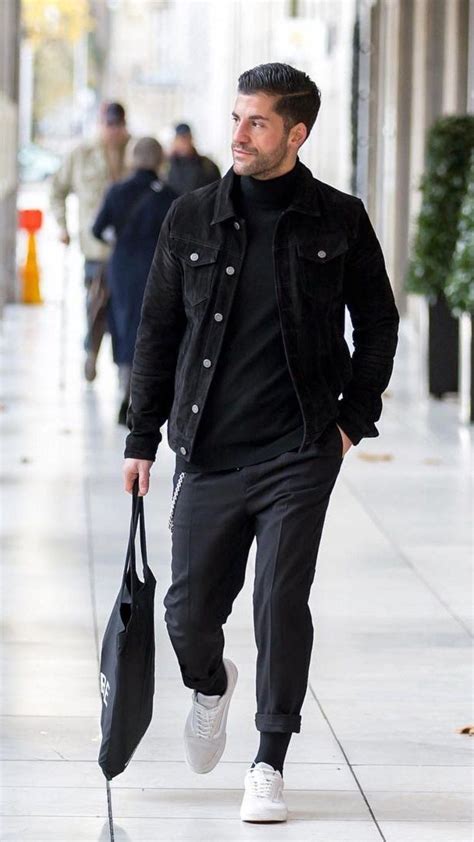 Jean Jacket Outfits Men Black Denim Jacket Outfit Denim Outfit Men Jean Jacket Men Mens
