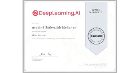 Aravind Sathyajith On Linkedin Aiforeveryone Deeplearningai Aiforall Machinelearning