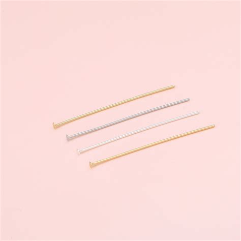 保色14K包金银色配件T字针平头针 diy手工串珠耳环耳钉耳饰品材料 虎窝淘