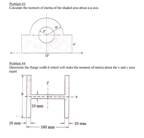 Solved Problem Calculate The Moment Of Inertia Of The Chegg
