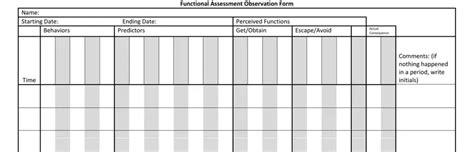 Functional Assessment Observation Pdf Form Formspal