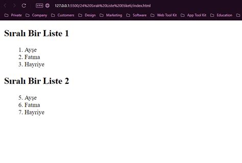 Frontend Developer Roadmap Html 5 Tutorial 30 Sıralı Liste Etiketi