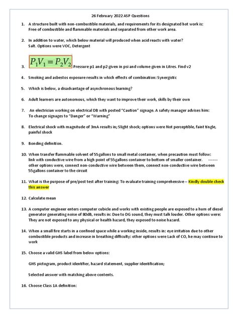 26 Feb 2022 Asp Exam Questions Pdf Water Purification Water