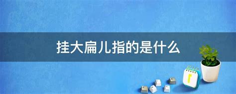 挂大扁儿指的是什么 业百科