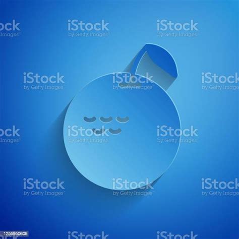 종이 잘라 애플 아이콘 파란색 배경에 격리 잎 기호와 과일 종이 아트 스타일 벡터 0명에 대한 스톡 벡터 아트 및 기타 이미지 0명 3차원 형태 건강한 생활방식