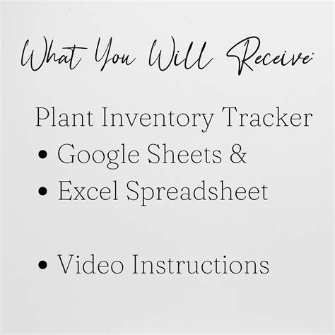 Plant Inventory Tracker Spreadsheet Template Plant Journal House