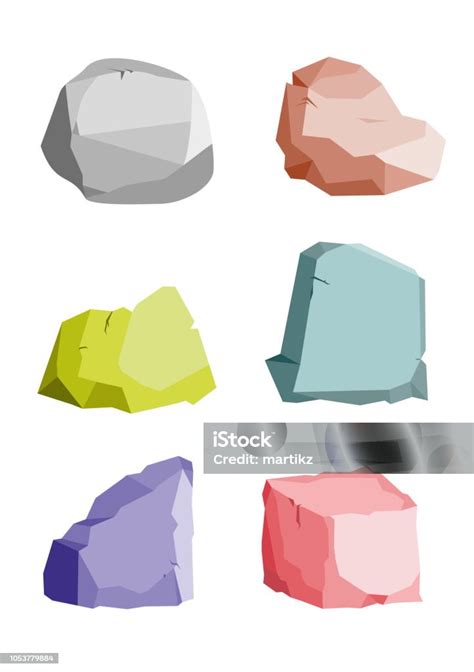 록 스톤 만화를 설정합니다 돌과 바위 아이소메트릭 3d 평면 스타일에 다른 바위의 세트 0명에 대한 스톡 벡터 아트 및 기타 이미지 0명 거친 건설 산업 Istock