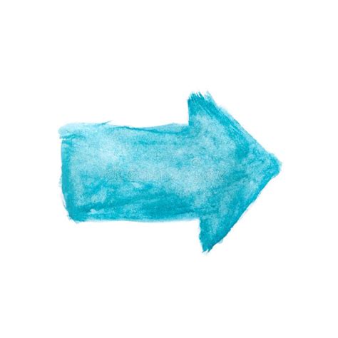 Gemalter Pfeil Des Watercolour Blau Stock Abbildung Illustration Von Acrylsauer Farbe 91018818