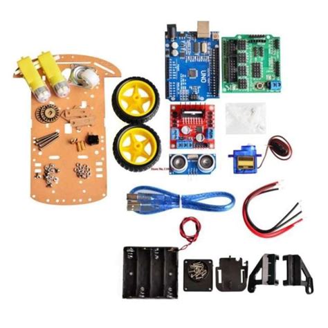Promo Avoidance Tracking Motor Smart Robot Car Chassis Kit 2wd Arduino