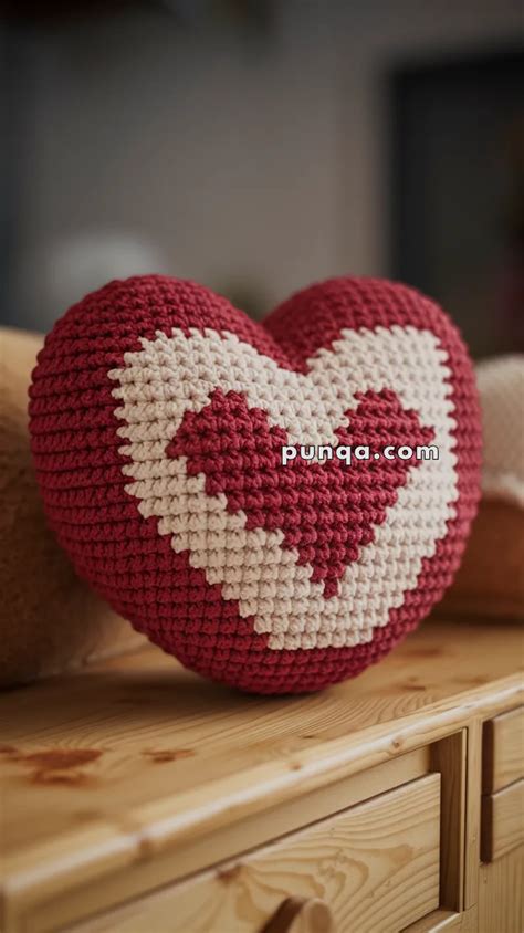 Amigurumi Heart Shaped Pillow Free Crochet Pattern