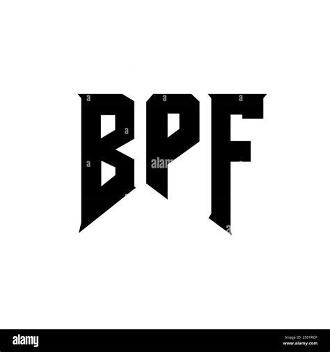 BPF Letter Logo für Technologieunternehmen Schwarz weiße Farbkombination mit BPF Logo BPF Logo