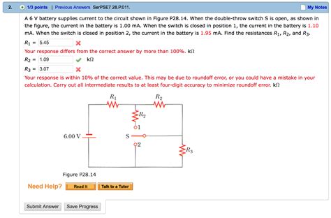 Solved A 6 V Battery Supplies Current To The Circuit Shown