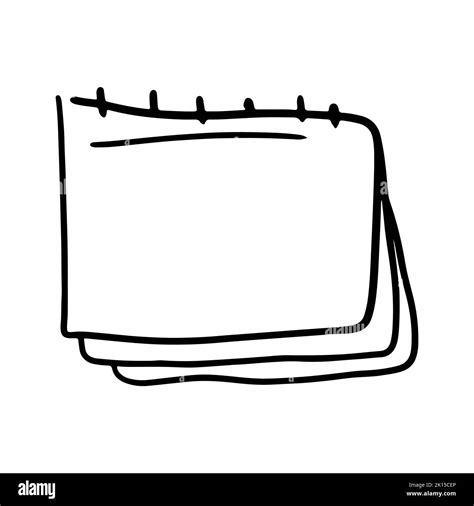 Rectangular Hand Drawn Frame Doodle In Linear Style With Scribble Border Simple Drawn Element