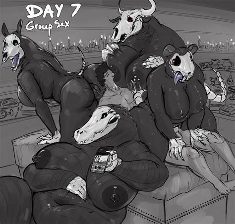 Rule 34 Alligator Alligatorid American Mythology Anthro Belly Big Breasts Bodily Fluids Bone