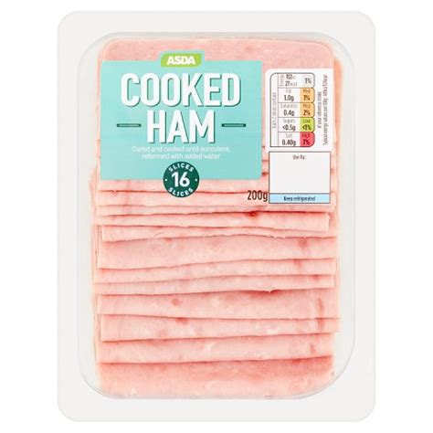 Asda Cooked Ham 16 Slices 200g Really Good Culture