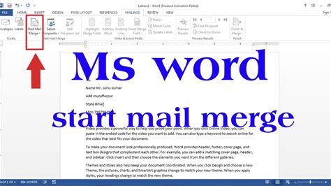 Mail Merge Mail Merge In Word Mail Merge In Ms Word Word Mail Merge Excel Mail Merge
