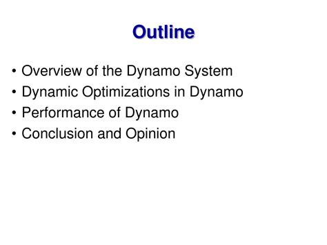 Ppt Dynamic Binary Optimization The Dynamo Case Powerpoint Presentation Id2882989